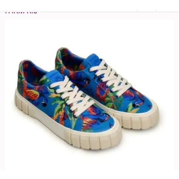 FARM Rio | Shoes | New Farm Rio Blue Macaw Platform Sneakers Tennis ...